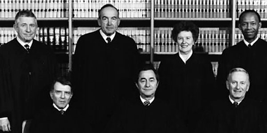 Supreme Court 1981Bottom row, L to R:Alan B. Handler, Chief Justice ...